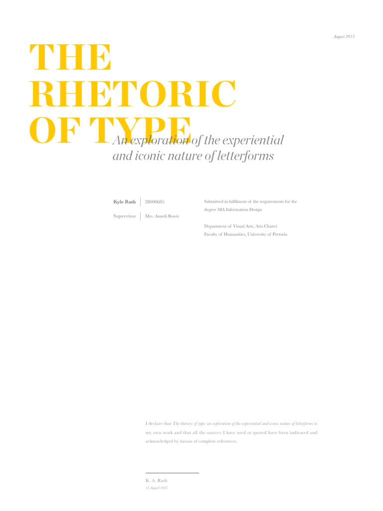 The Rhetoric of Type An Exploration of T | PDF | Typography | Typefaces