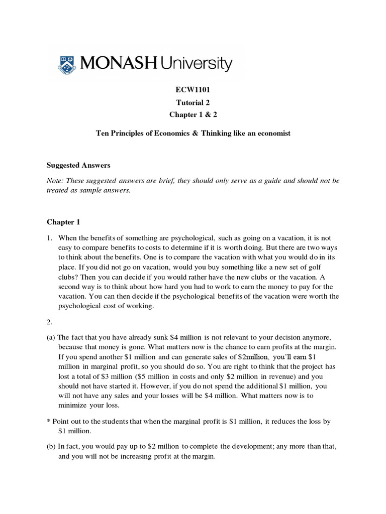 Tutorial 2 Week 2a Pdf Economies Economics