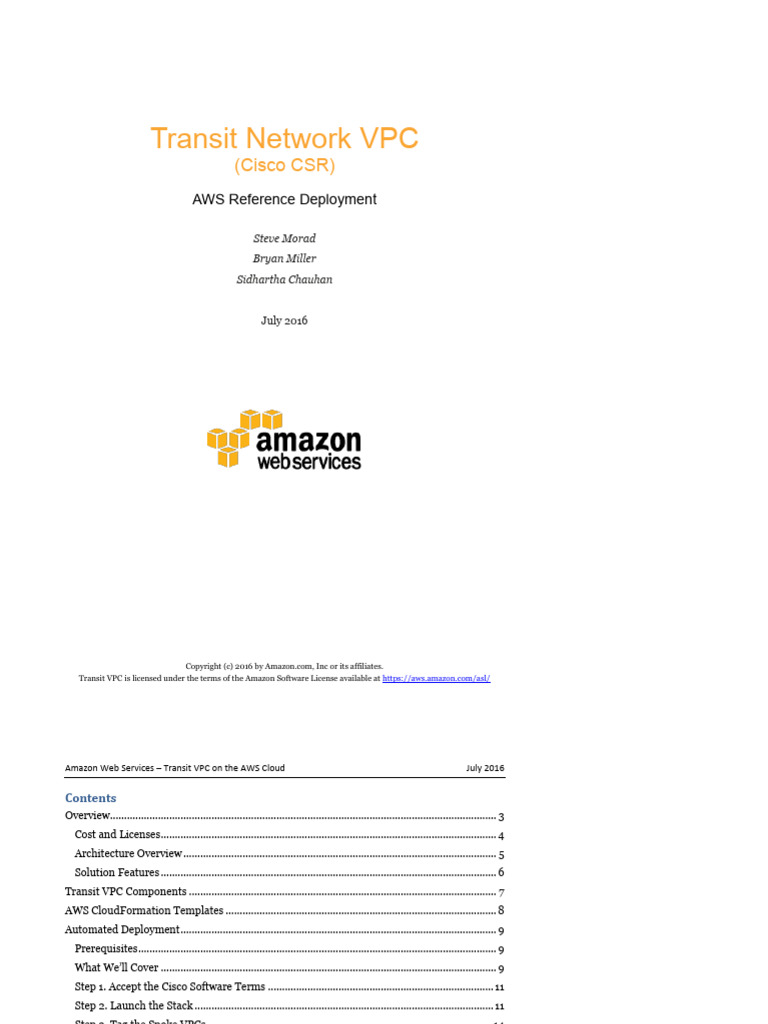 Cisco Based Transit VPC | PDF | Computer Network | Amazon Web Services