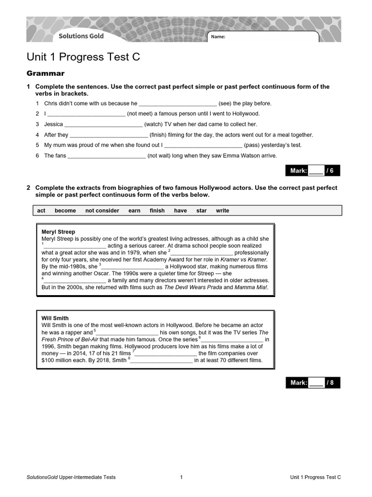 U1_progress_tests_C | PDF