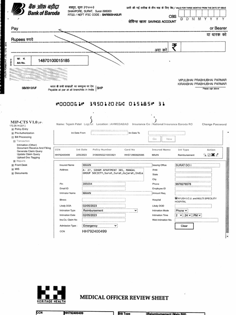 Maan Mediclaim | PDF | Hospital | Patient