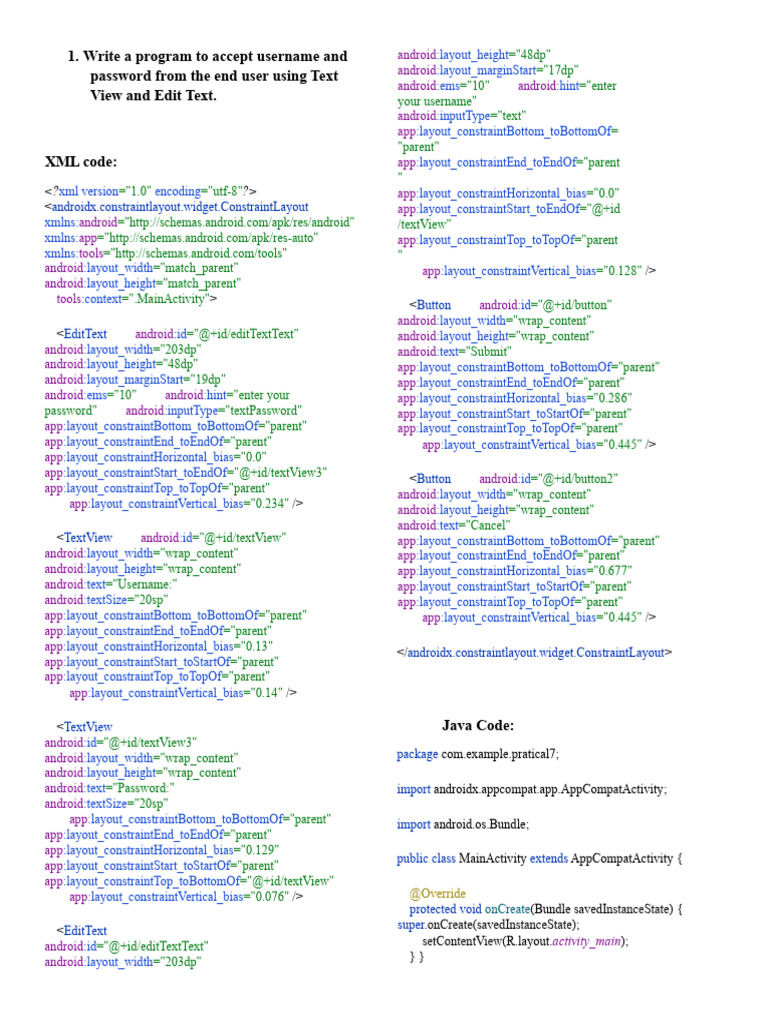 Practical 7 | PDF | Android (Operating System) | Application Software