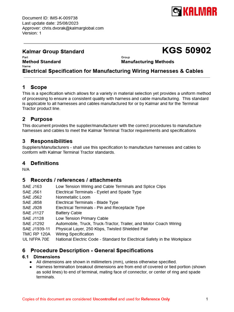Manufacturing Wiring Harnesses Amp Cables PDF | PDF | Electrical ...