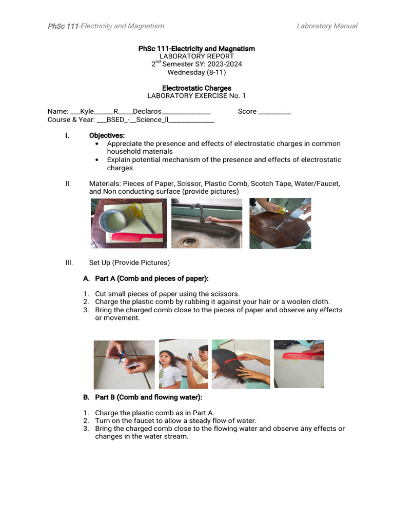 Laboratory Exercise No. 1 | PDF