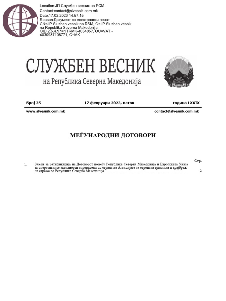 SL - Vesnik br.35 - 17.02.2023 | PDF