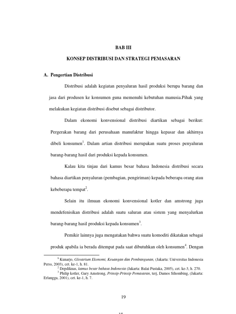 Landasan teori strategi distribusi | PDF