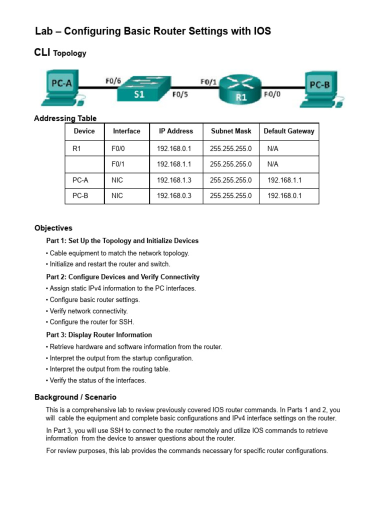 Lab 3 Worksheet | PDF | Router (Computing) | Command Line Interface