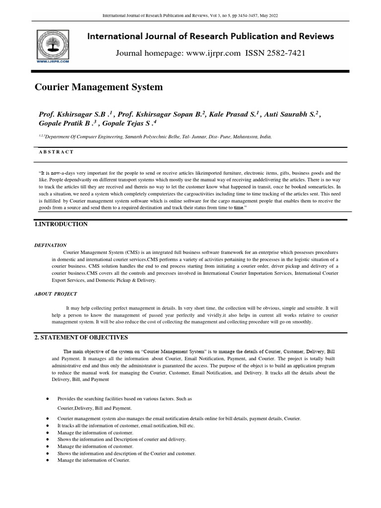 courier management system | PDF | System | Software Testing