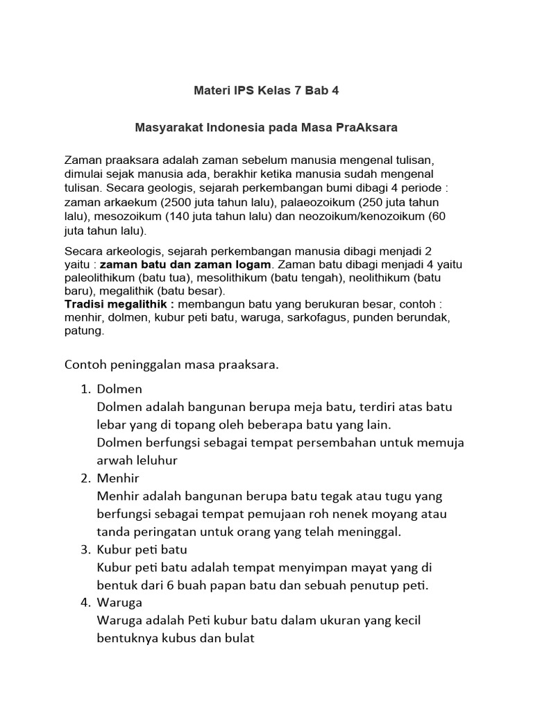 Materi IPS Kelas 7 Bab 4 | PDF