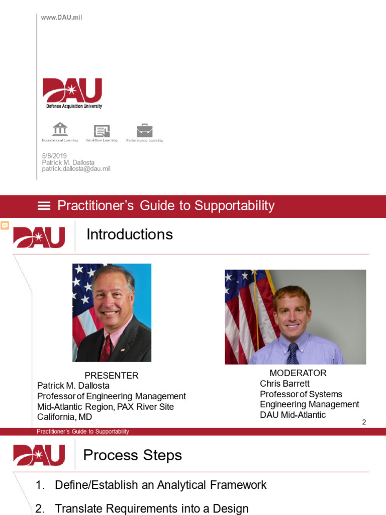 Practitioners Guide To Supportability DAU LNL May 8 2019 | PDF ...