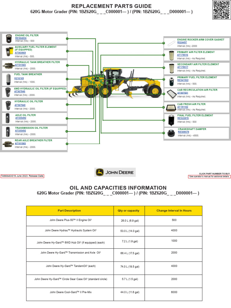 620G Motor Grader (PIN - 1BZ620G - C000001-) (PIN - 1BZ620G - D000001 ...