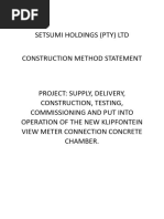 Method Statement Construction of Chambers-Concrete Works | PDF