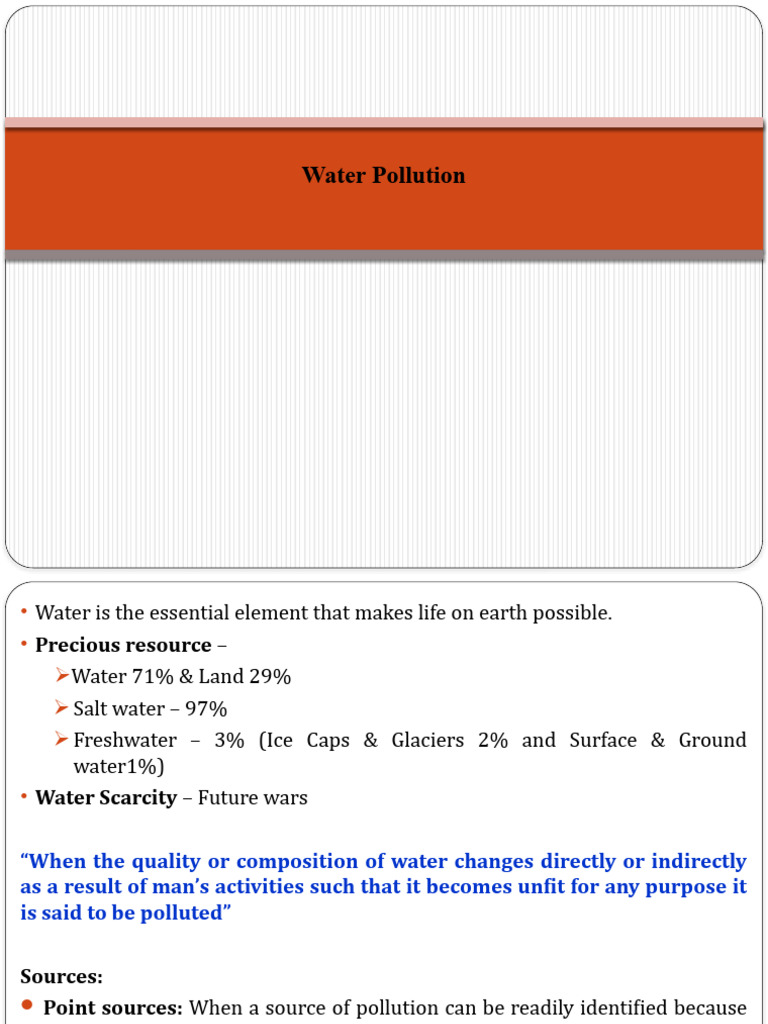 Causes and Control of Water Pollution | PDF | Sewage Treatment | Water ...