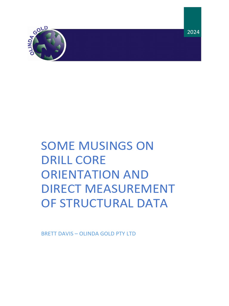 Musings On Direct Measurement of Structural Data in Core | PDF | Compass