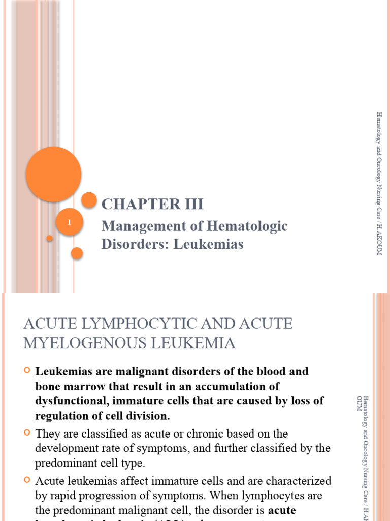 Hematologic Disorders: Leukemia Care Guide | PDF | Leukemia ...