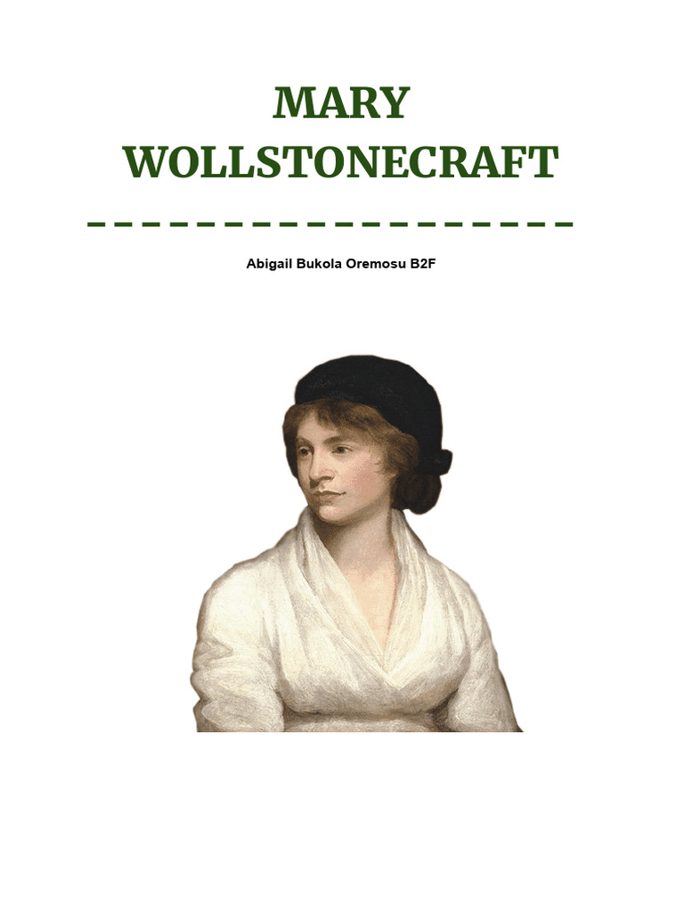 MARY WOLLSTONECRAFT | PDF | Mary Wollstonecraft
