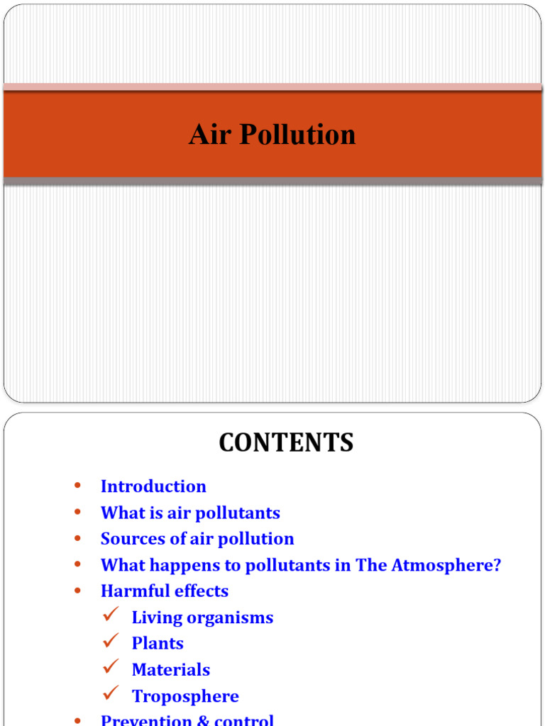 Understanding Air Pollution Sources and Effects | PDF | Smog | Air ...