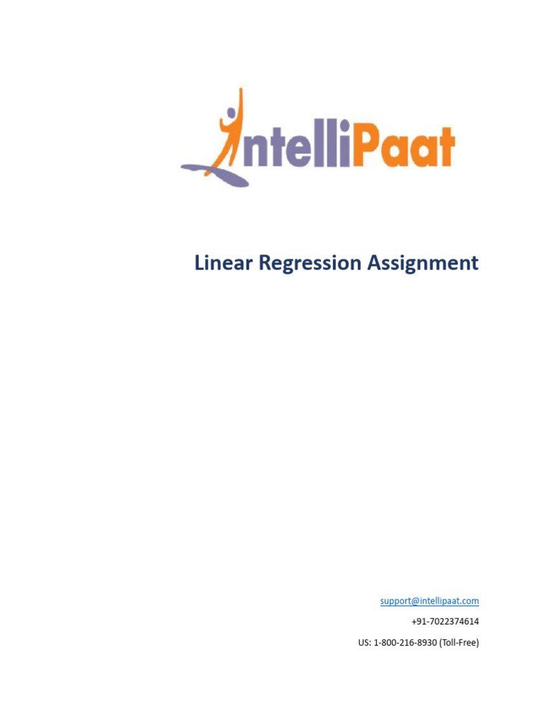 Linear Regression Assignment | PDF | Multicollinearity | Regression Analysis
