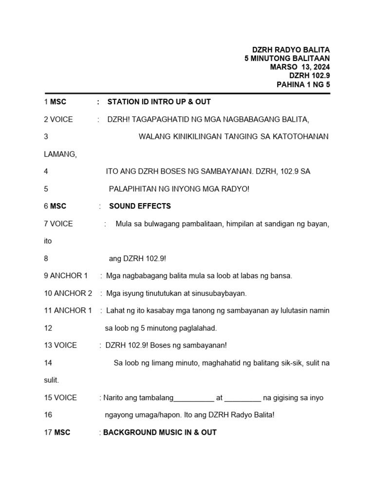 DZRH Balita | PDF