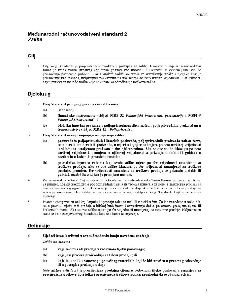 MRS 2 - Zalihe | PDF