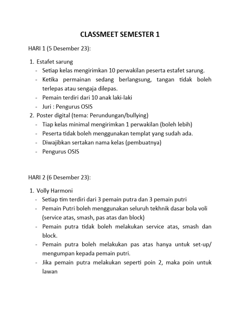 Classmeet Esperosum Des 23 1-1 | PDF