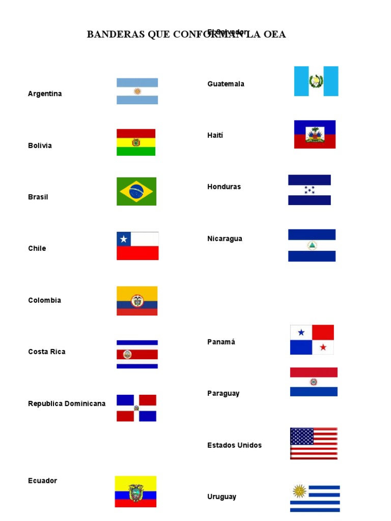 Banderas de La Oea