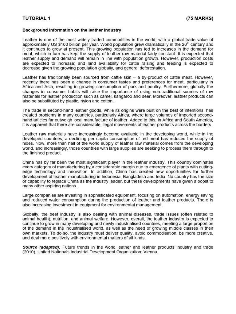 Tutorial 1 Question | PDF | Meat | Inventory