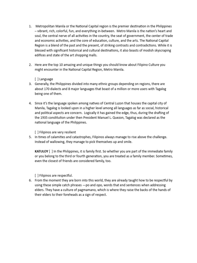 Metropolitan Manila or The National Capital Region Is The Premier Destination in The Philippines ...