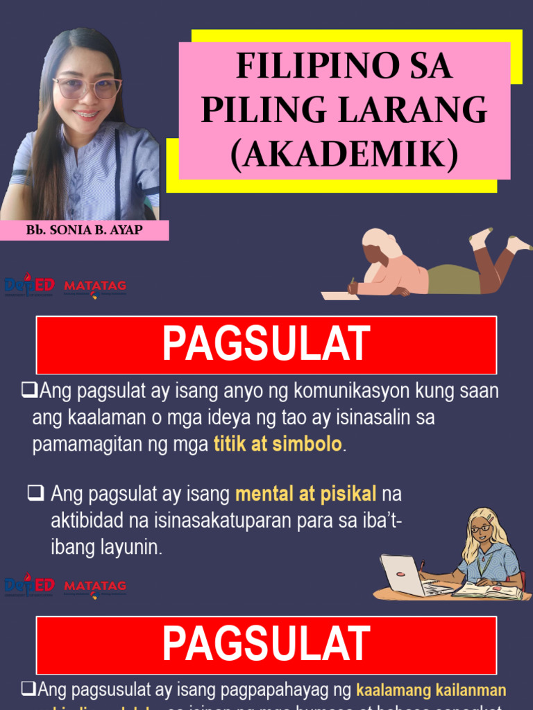 Lesson 1 Acads Uri NG Sulatin Kahulugan Kalikasan Katangian NG Akademikong Sulatin | PDF