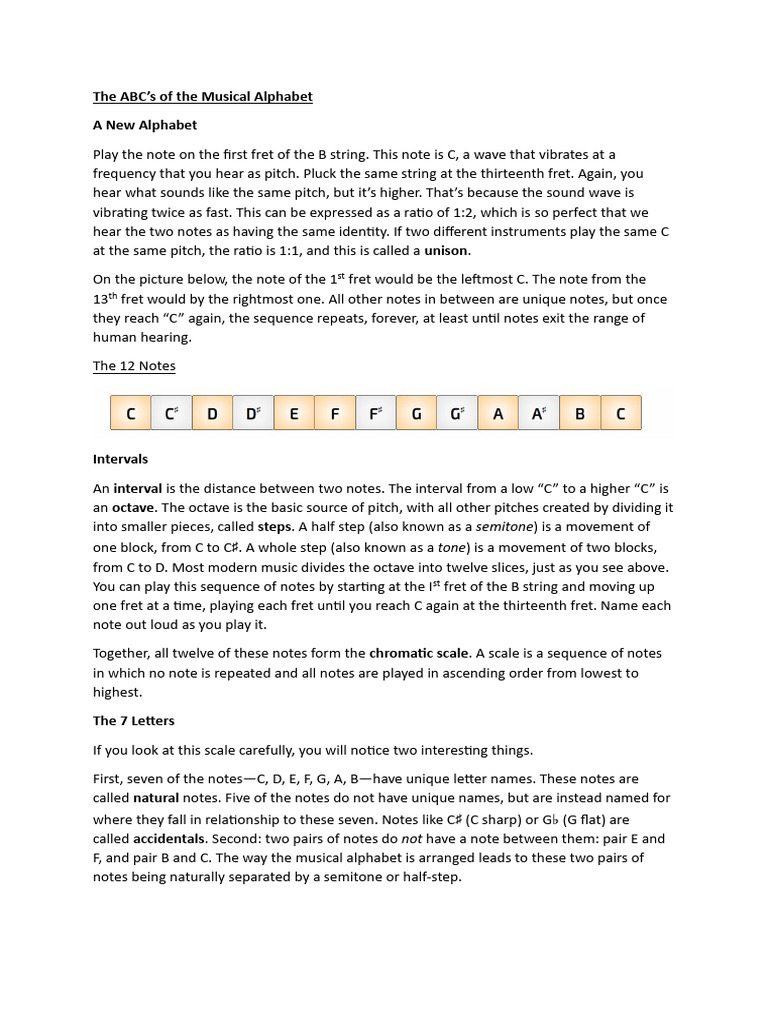 The ABC's of The Musical Alphabet | PDF | Language Arts & Discipline | Art