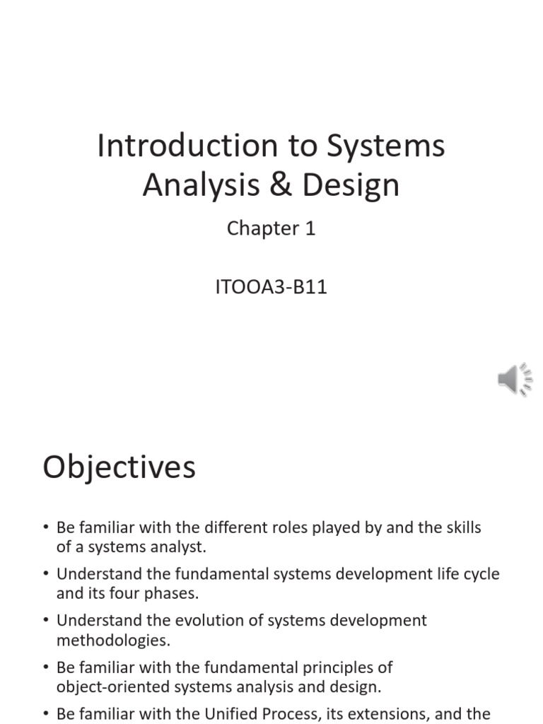 Chapter 1 - Introduction To Systems Analysis & Design | PDF | Software ...