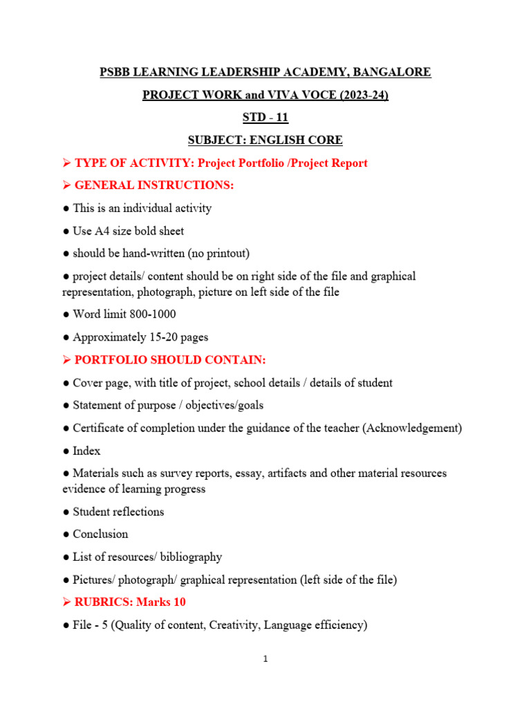 STD 11 Project | PDF