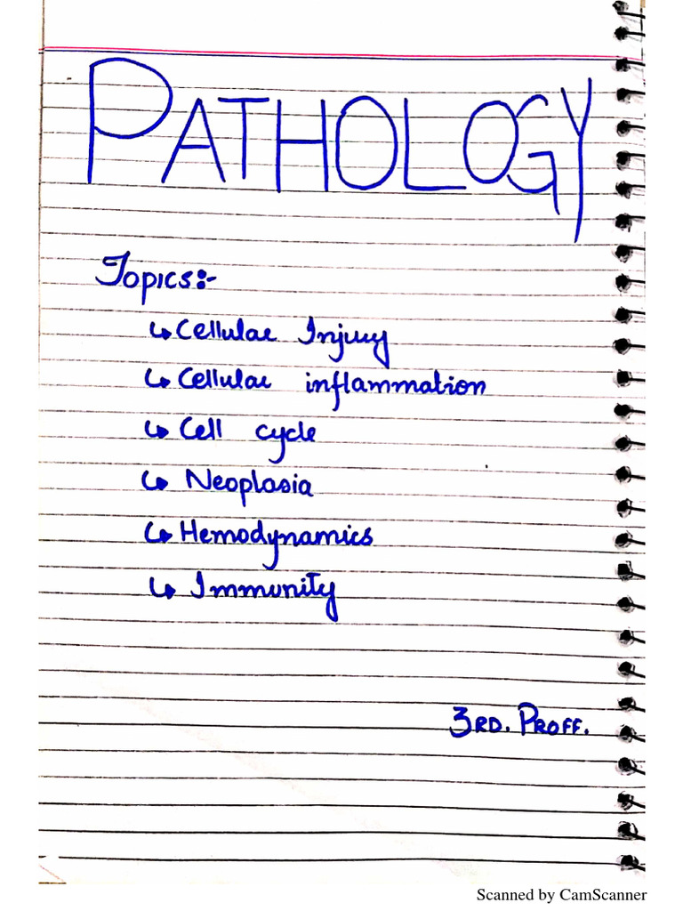 Lecture Notes Pathology | PDF