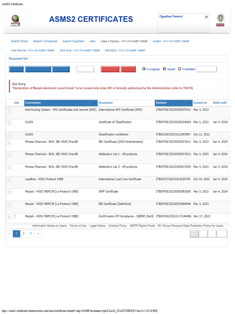 ASMS2 Certificates | PDF