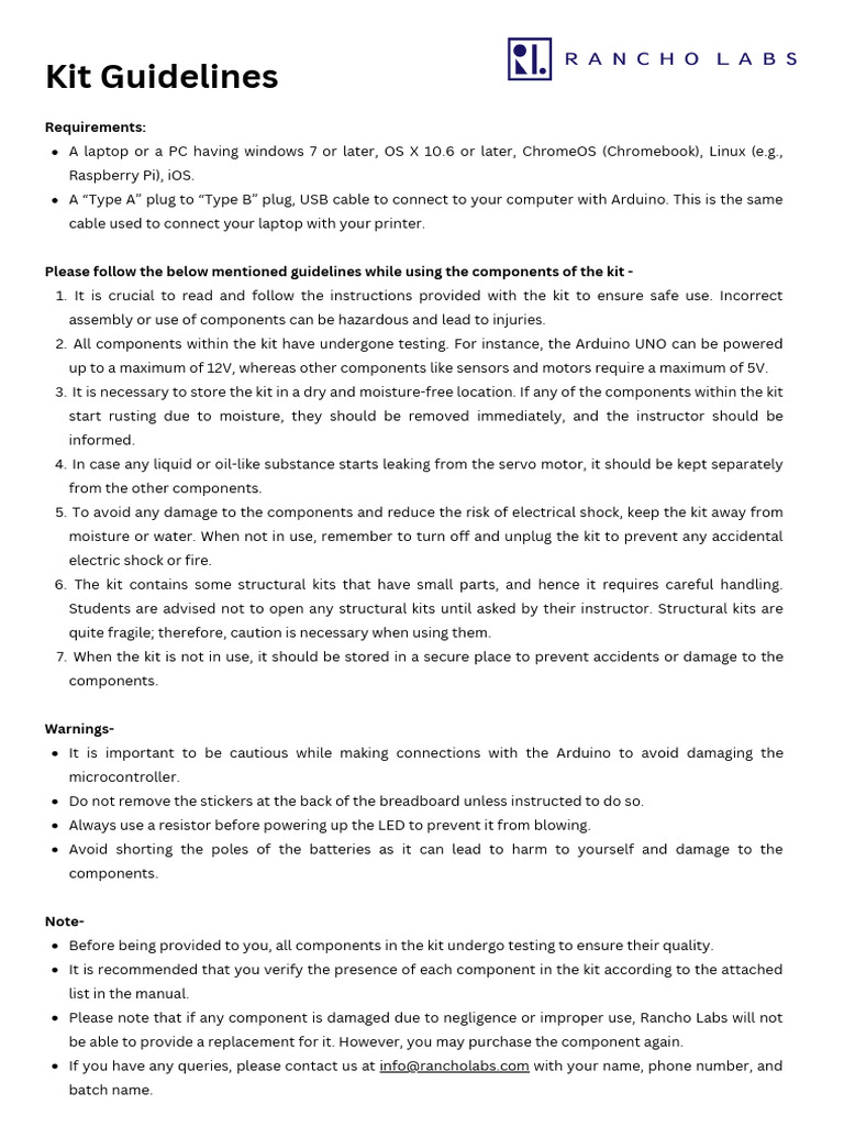 Kit Guidelines (SAJS - Senior) | PDF