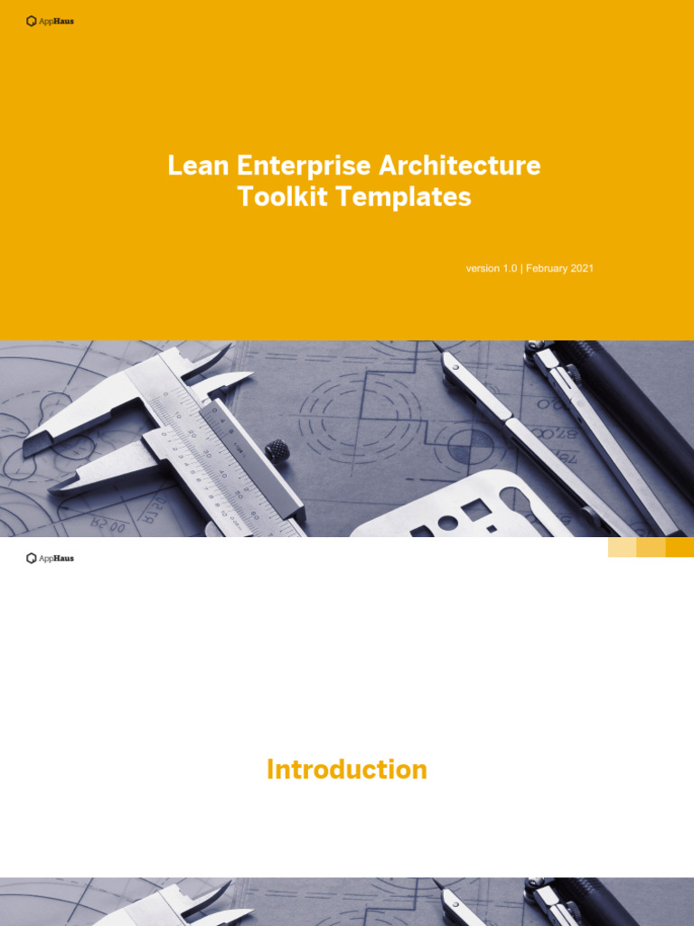 Lean Architecture Toolkit Intro | PDF | Use Case | Enterprise Architecture