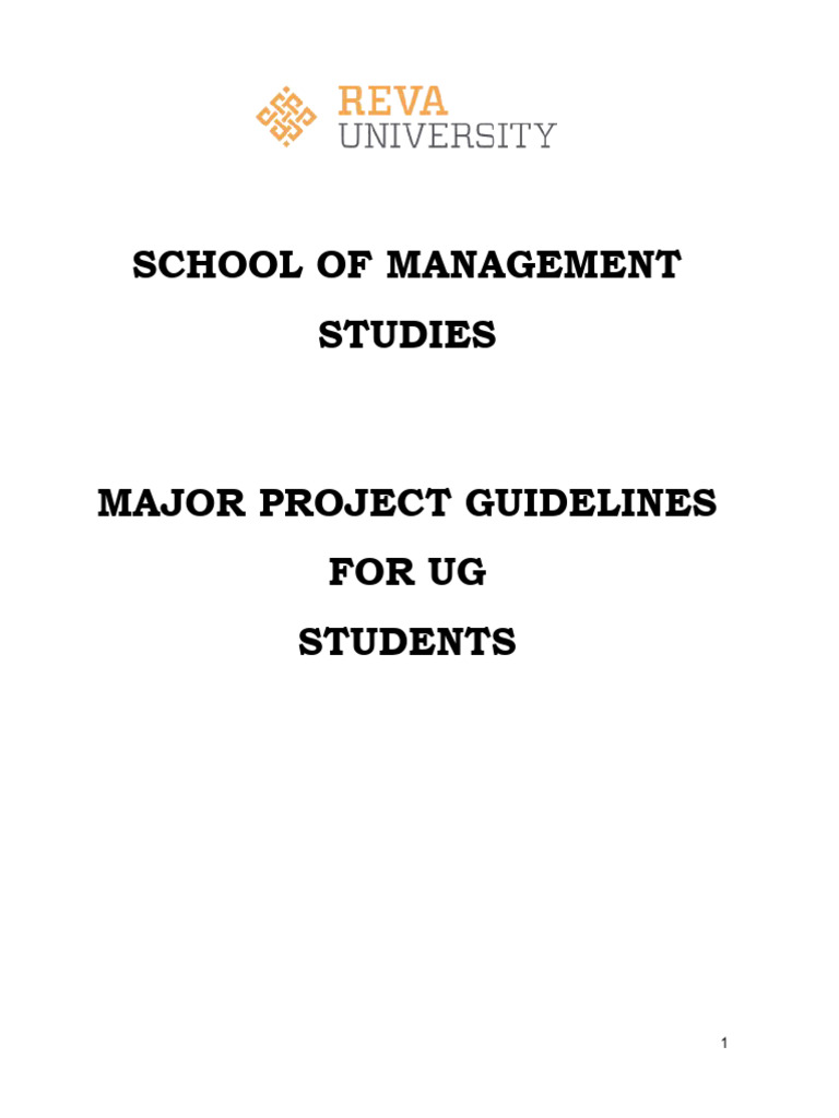 Major Project Guidelines | PDF