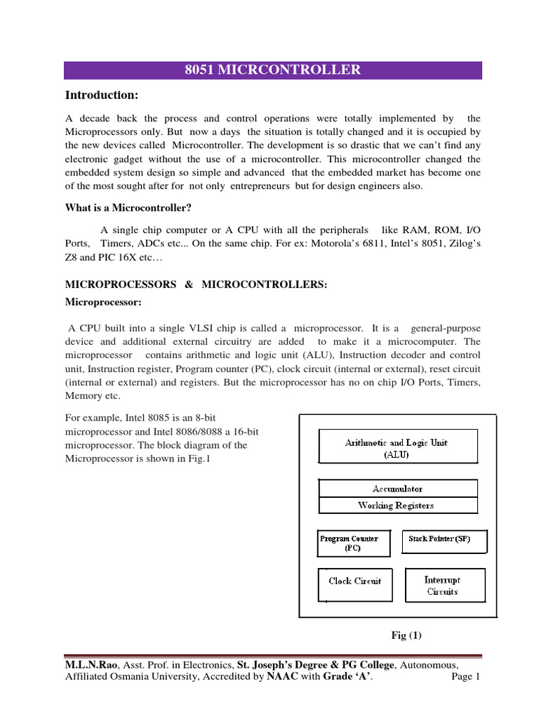 Microcontrollers for Electronics Students | PDF | Microcontroller | Microprocessor