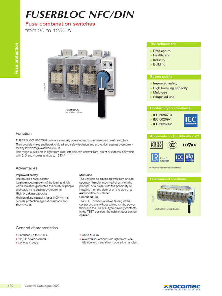 Fuserbloc - Front - Side Control Fuse Combination Switches - Catalogue ...