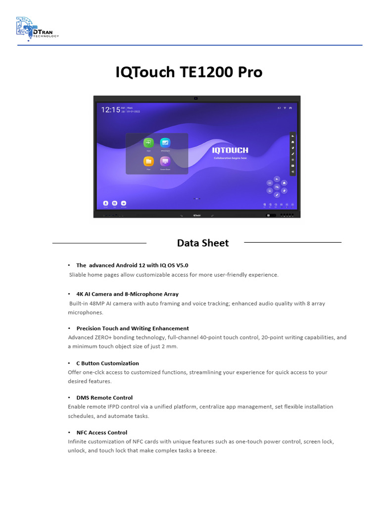 1218 Specsheet TE1200 | PDF