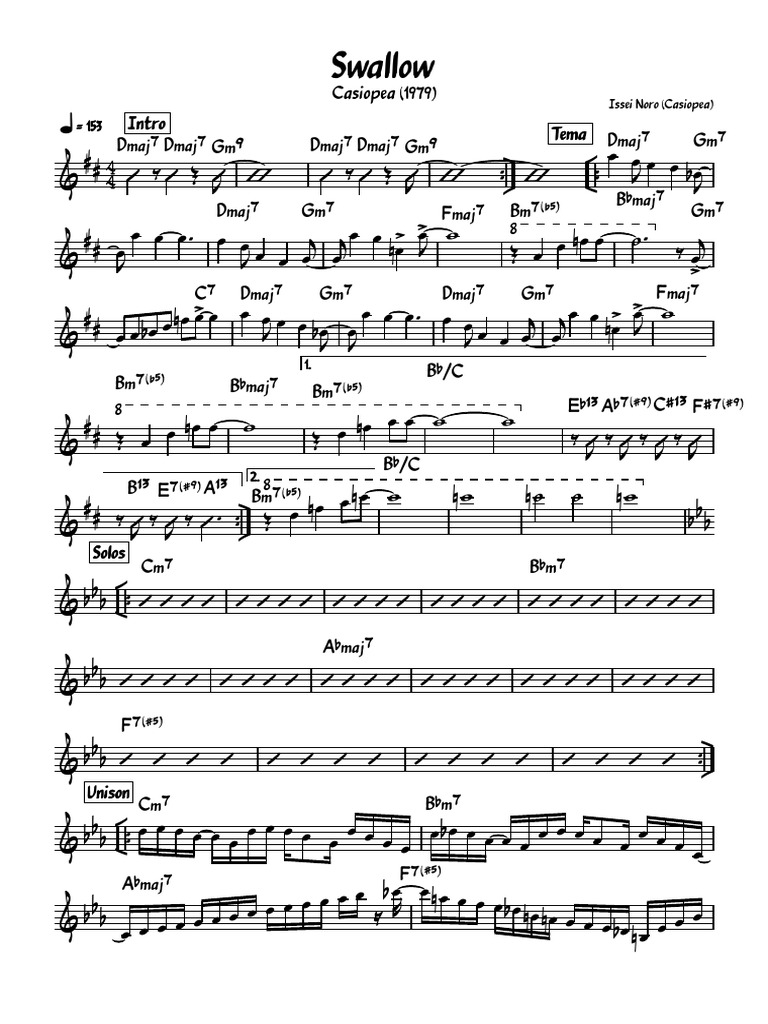 Swallow Lead Sheet | PDF