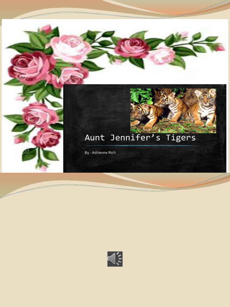 Aunt Jennifer's Tigers: A Feminist Analysis | PDF