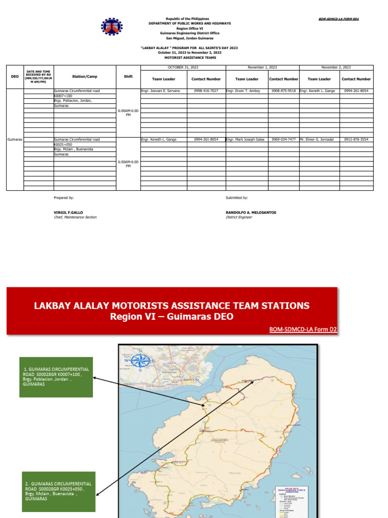 Form-RD1-D3-R3 - Guimaras - All Souls Day Oct 31-Nov 2, 2023 | PDF