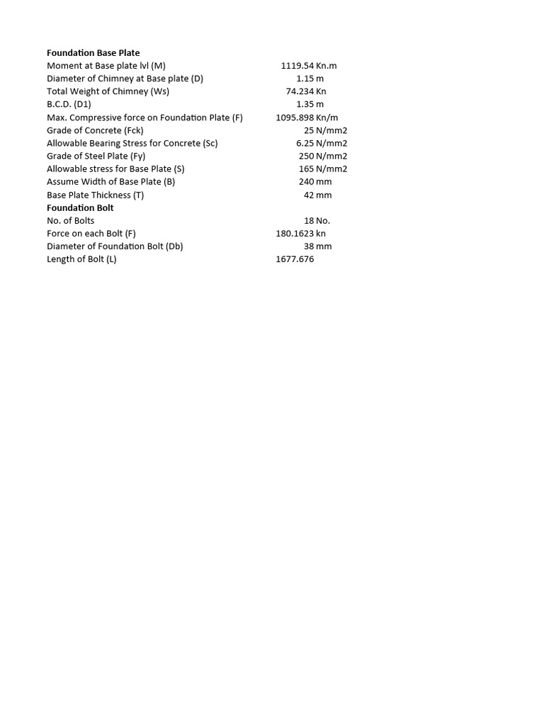 Chimney Base Plate Specifications | PDF | Science & Mathematics