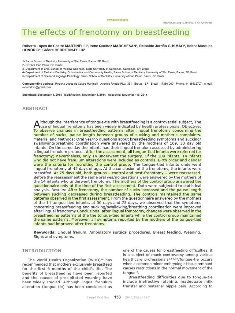 Frenotomia | PDF