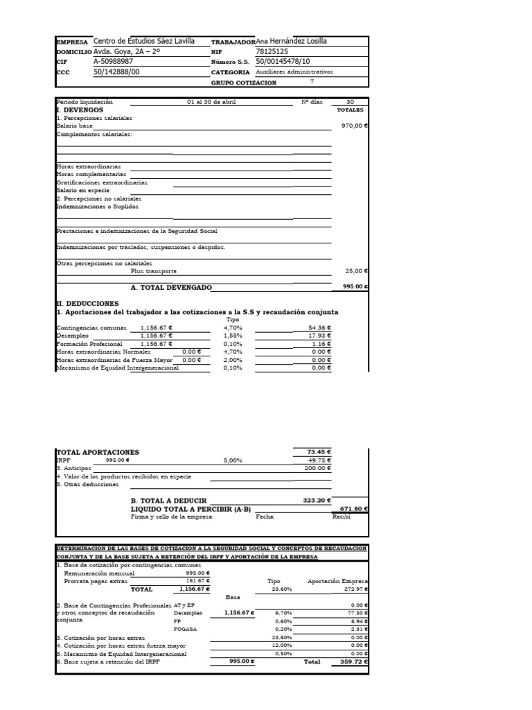 Trab 2 | PDF | Salario | Business