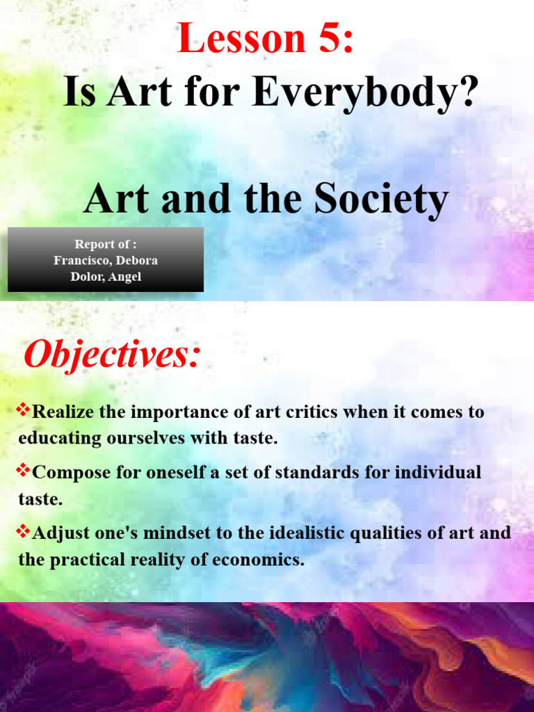 Art Appreciation Ppt | PDF | Cognition