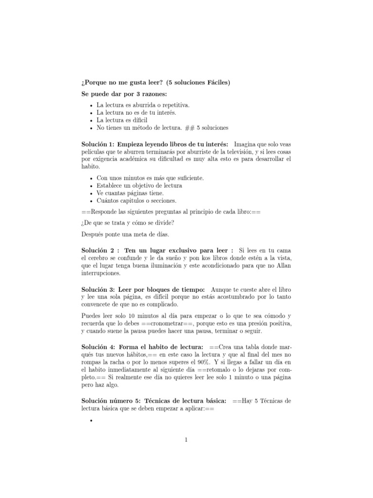 Curso de Lectura 1 | PDF