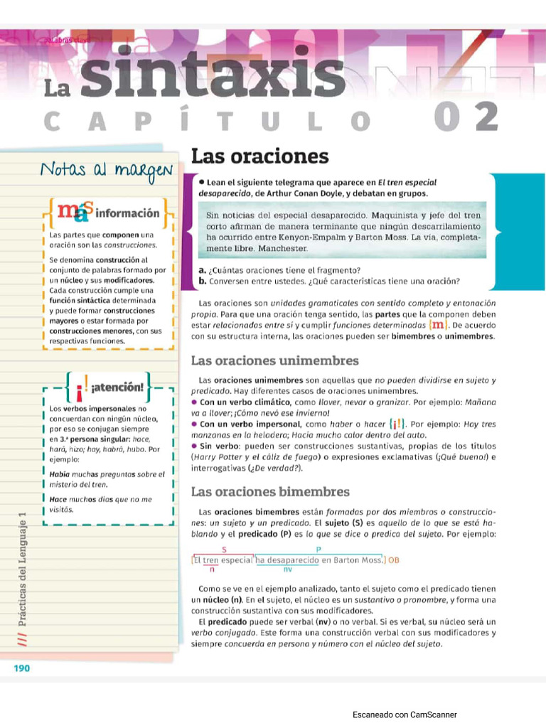 1° Sintaxis 2 | PDF
