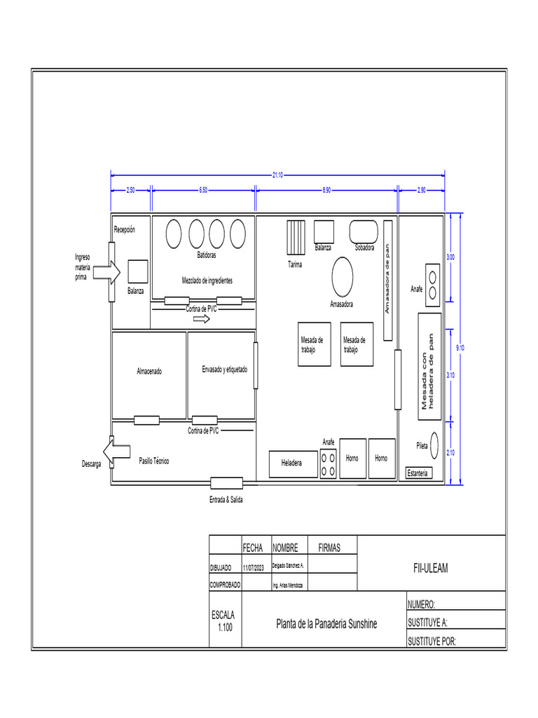 Plano de Panaderia Acotado | PDF | Horneando | Panes